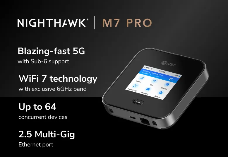 Nighthawk M7 Pro 5G WiFi 7 Mobile Hotspot Router – PMD Data Solutions ... Nighthawk M7 Pro 5G WiFi 7 Mobile Hotspot Router – PMD Data Solutions ...